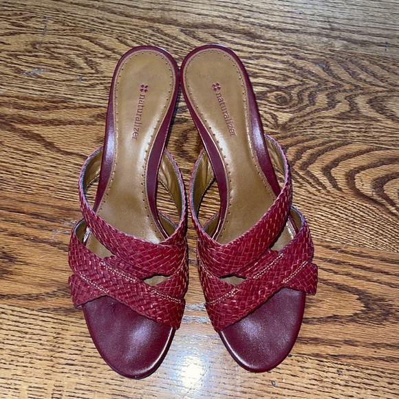 Naturalizer | Shoes | Red Strap Wedges | Poshmark